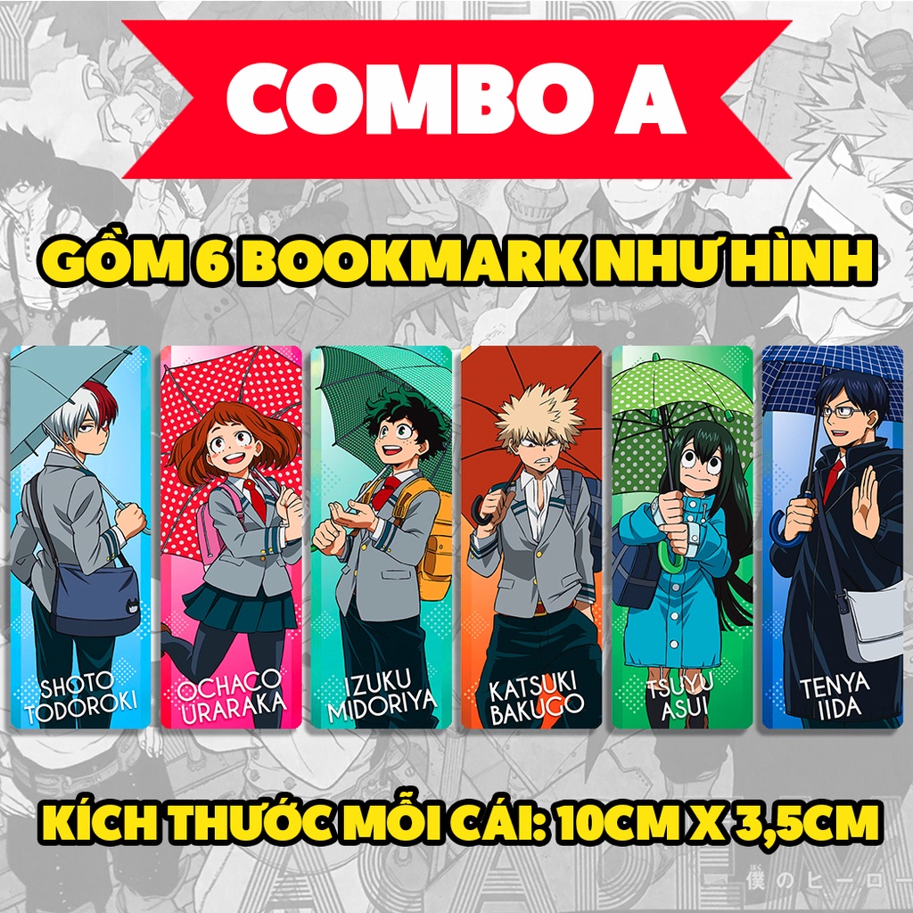 Bộ bookmark nhiều mẫu HỌC VIỆN SIÊU ANH HÙNG - MY HERO ACADEMIA - Boku ...
