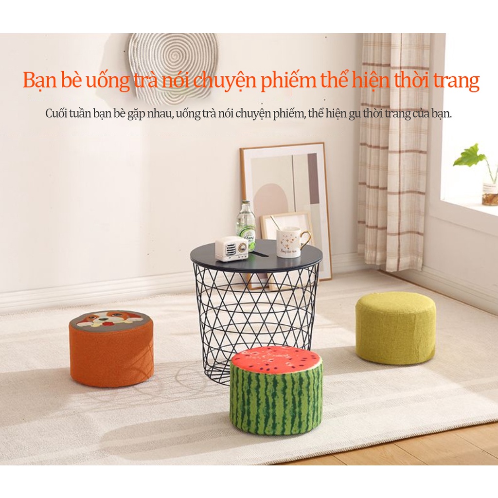 Ghế nhỏ, ghế thay giày ở cửa ，ghế vải tròn đáng yêu, ghế sofa thấp ...