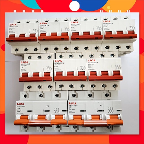 Aptomat LiOA 3 cực - Cầu dao tự động dòng cắt 4.5KA - Aptomat MCB LiOA ...
