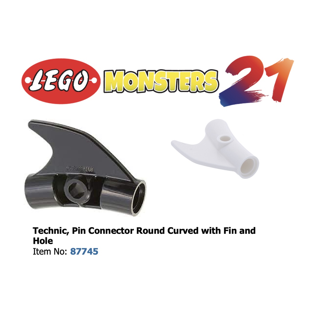 [1 cái]-Lego chính hãng, Chi tiết kỹ thuật, Đầu nối chốt tròn cong có ...