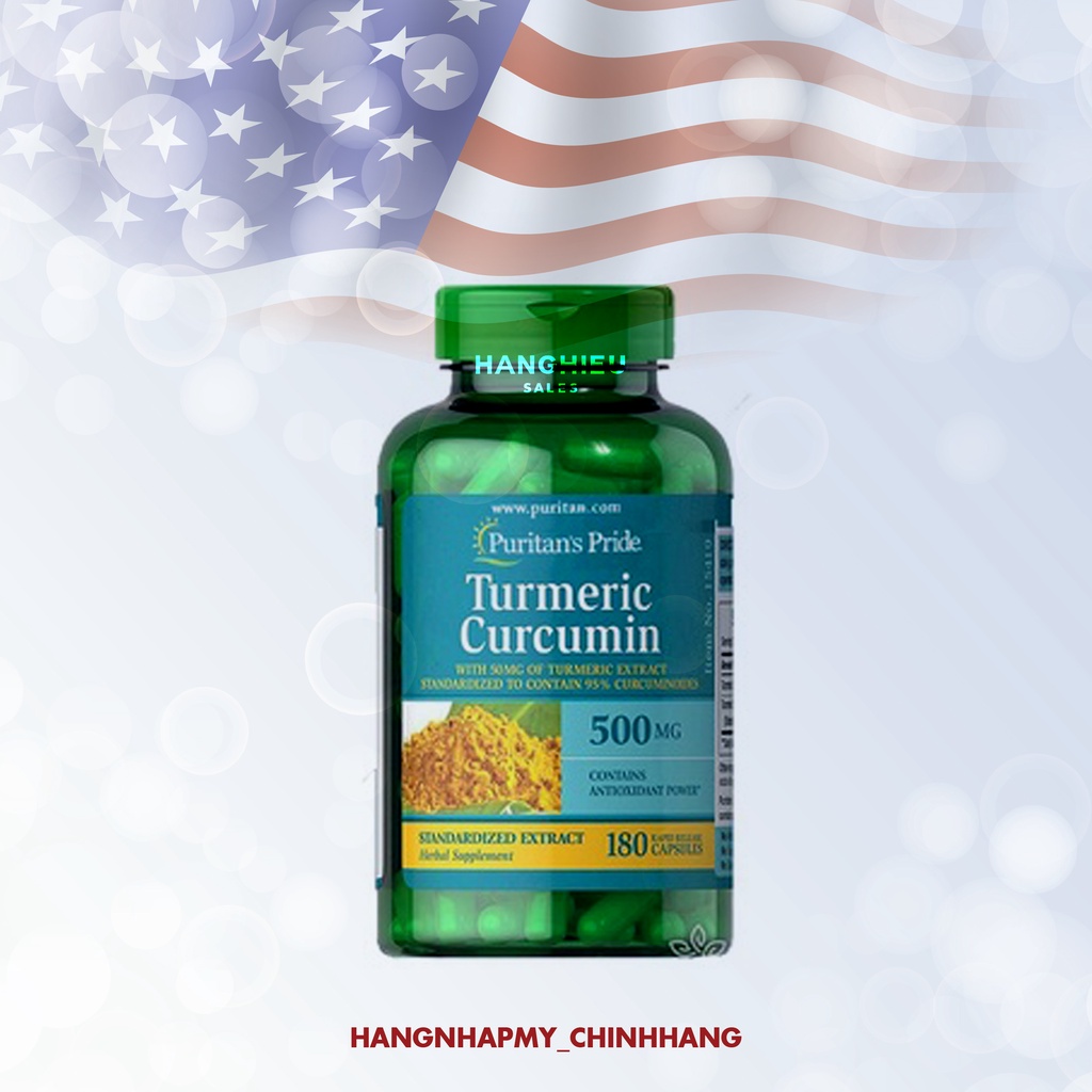 Tinh Chất Nghệ Vàng Curcumin Puritan's Pride 500mg 180 viên/90 viên ...