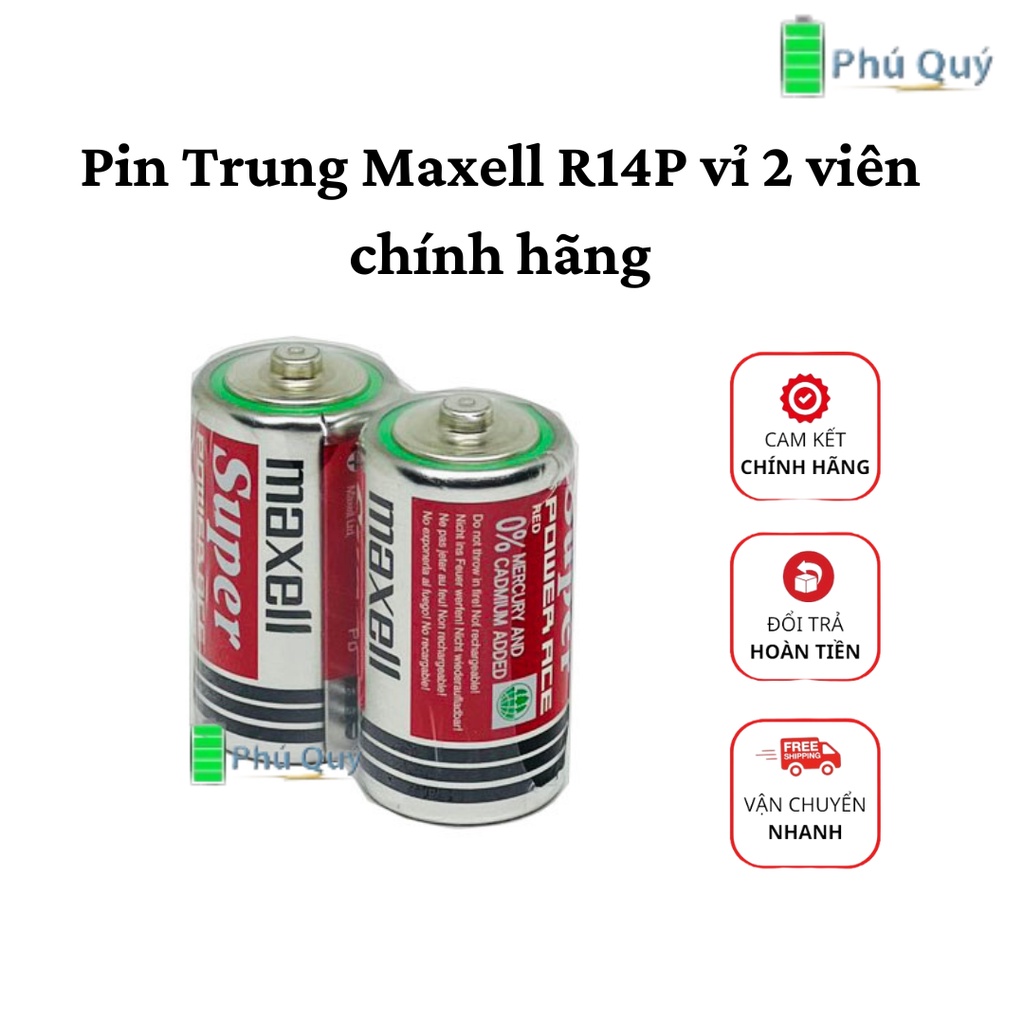 Pin Trung Maxell R14P vỉ 2 viên chính hãng | Shopee Việt Nam