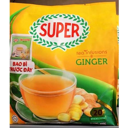 Trà gừng hòa tan 400g Super Ginger (20 gói x20g) | Shopee Việt Nam