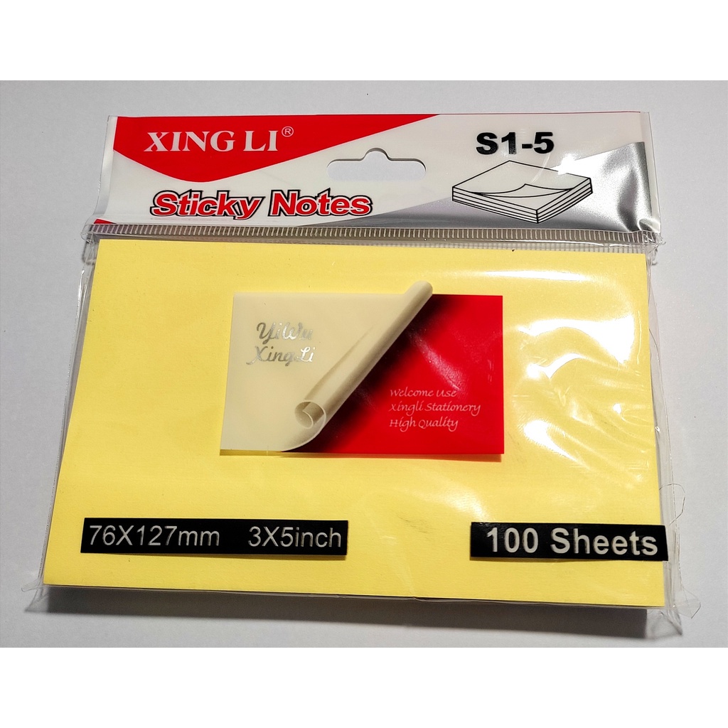 Xấp 100 tờ Giấy Note, giấy ghi chú Vàng Xing Li 3x5 | Shopee Việt Nam