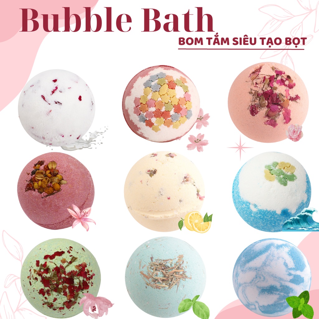 [TỔNG HỢP] Bom tắm Tạo Bọt - Super Bubble Bath Bomb- Romantic Bath Bomb ...