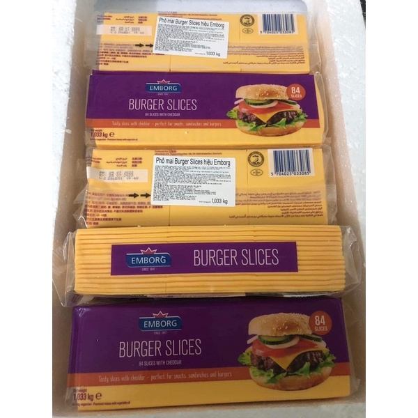 Phô mai lát CHEDDAR SLICES 1.033 kg ( 84 miếng) | Shopee Việt Nam