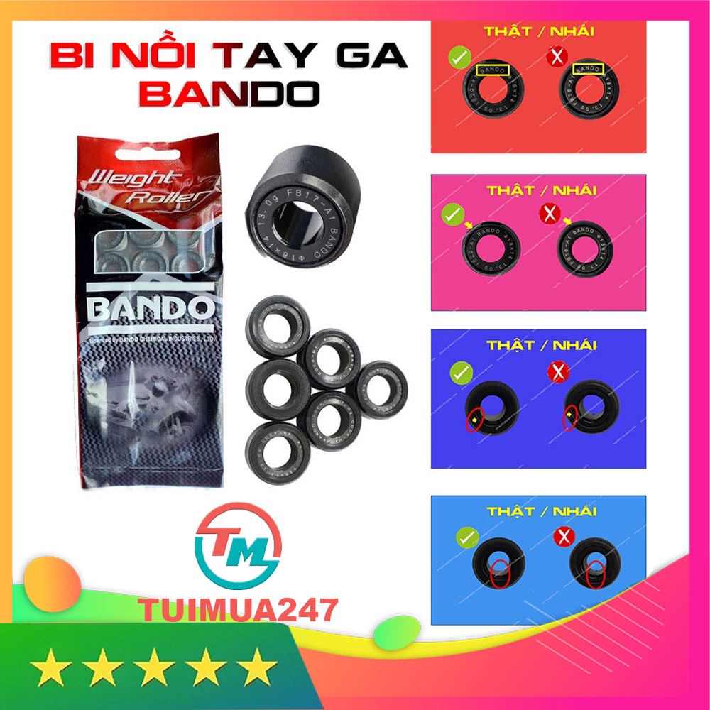 Bộ Bi nồi Bando Độ Honda Vario, AB125, PCX, SHVN, SH Ý, Click 125, SH Mode ( 12,2g, 14g, 15g ...