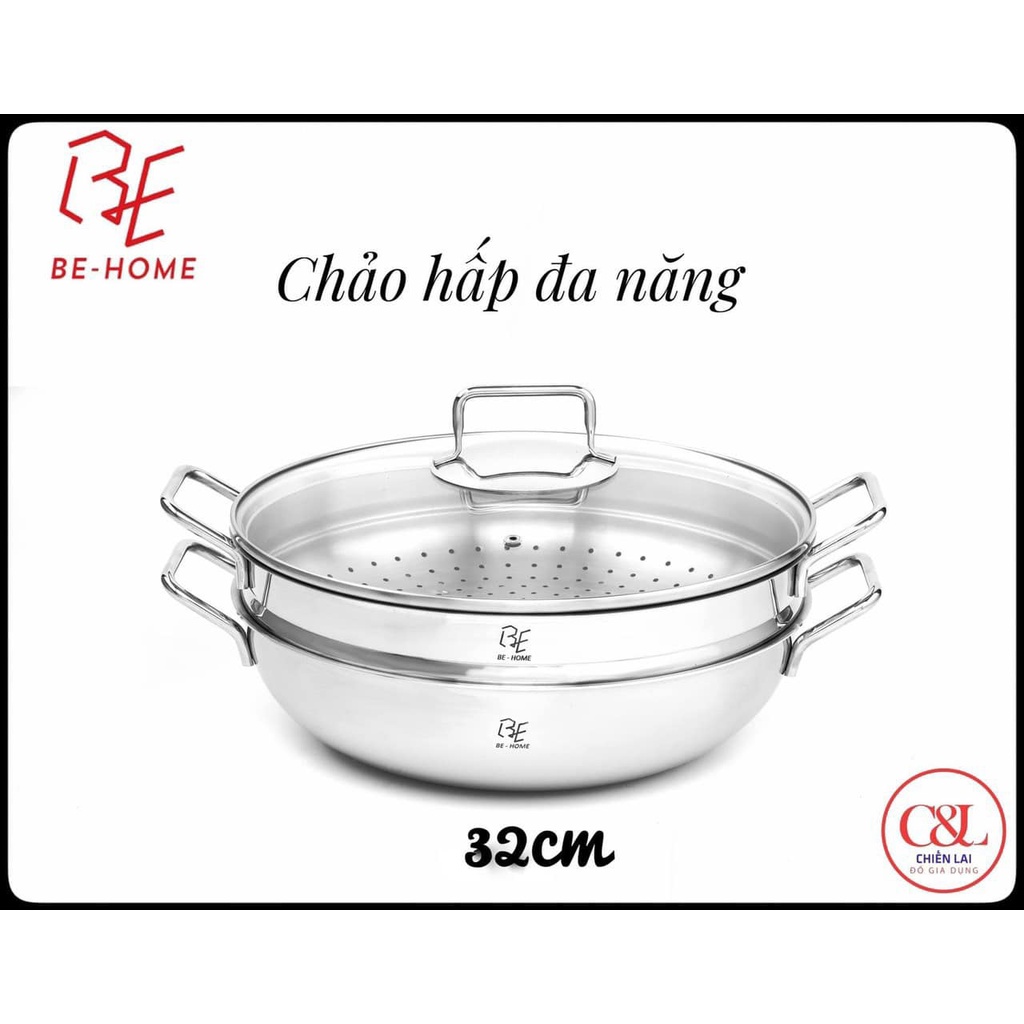 Bộ nồi hấp BEHOME 32cm 3 lớp inox 304 cao cấp [HÀNG XUẤT KHẨU] | Shopee Việt Nam