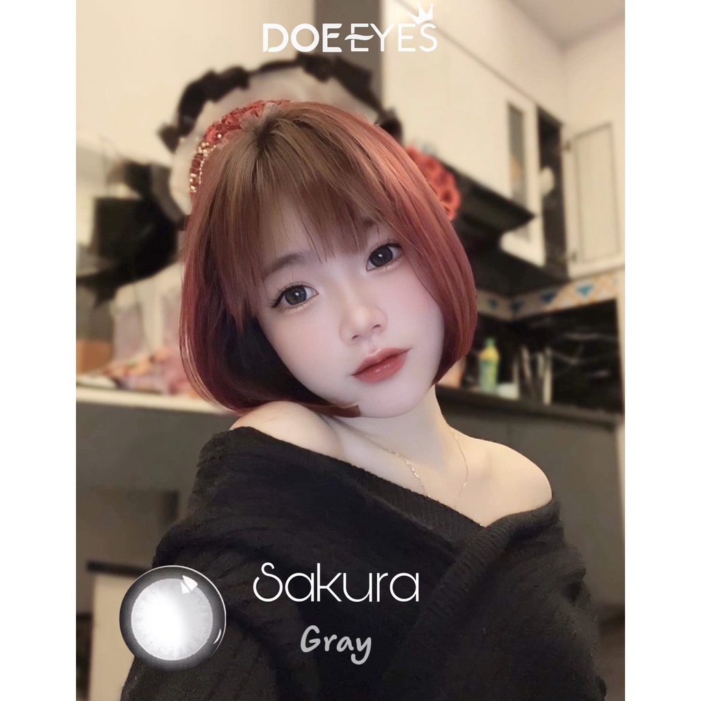 SAKURA GRAY - Kính áp tròng DOE EYES - 1 CHIẾC - có độ 0-6.5 | Shopee ...