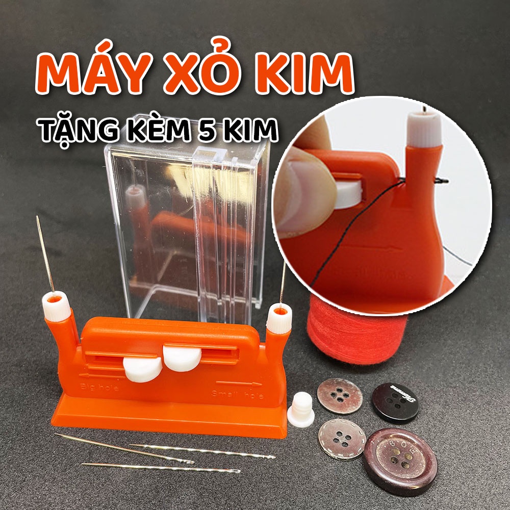 Bộ dụng cụ xỏ kim 2 trong 1 - Gồm 2 đầu xâu kim lỗ to và lỗ bé phù hợp ...