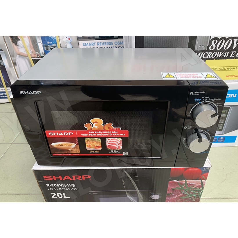 Lò vi sóng cơ 20L Sharp không nướng R-203VN / R-209VN / R-208VN / R-205VN / R-207VN - hàng chính ...