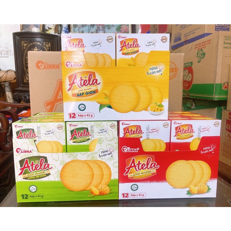 Bánh Atela Cracker Khoai Tây Giòn ( 1 lốc 12 gói 43g) | Shopee Việt Nam