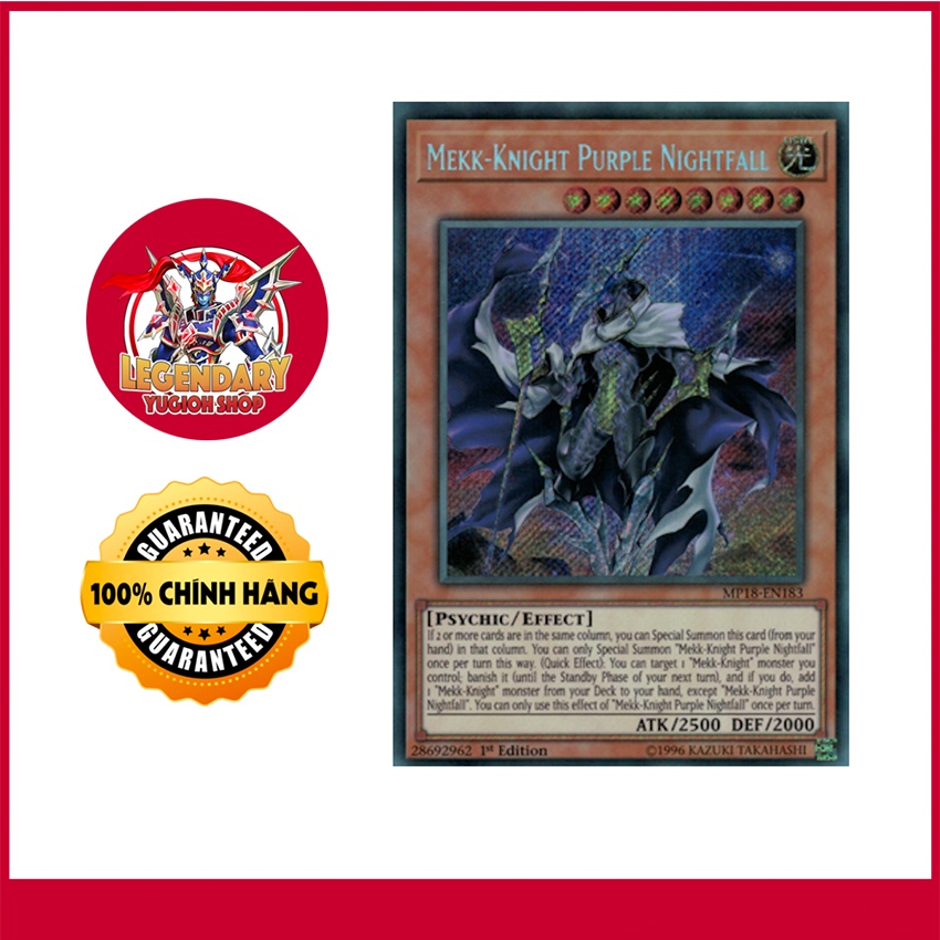 [Thẻ Bài Yugioh Chính Hãng] Mekk-Knight Purple Nightfall | Shopee Việt Nam