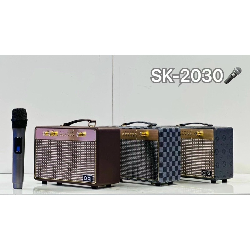 Loa Bluetooth QIXI SK-2030 kèm 1 micro karaoke không dây công suất 50 W | Shopee Việt Nam