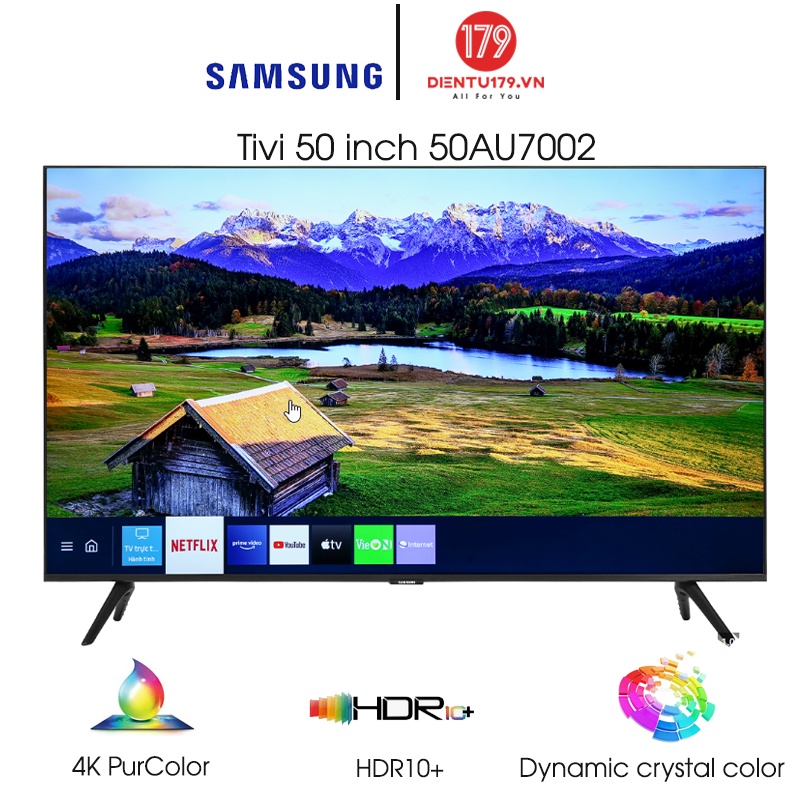 Smart Tivi Samsung 4K UHD 50 Inch UA50AU7002 | Shopee Việt Nam