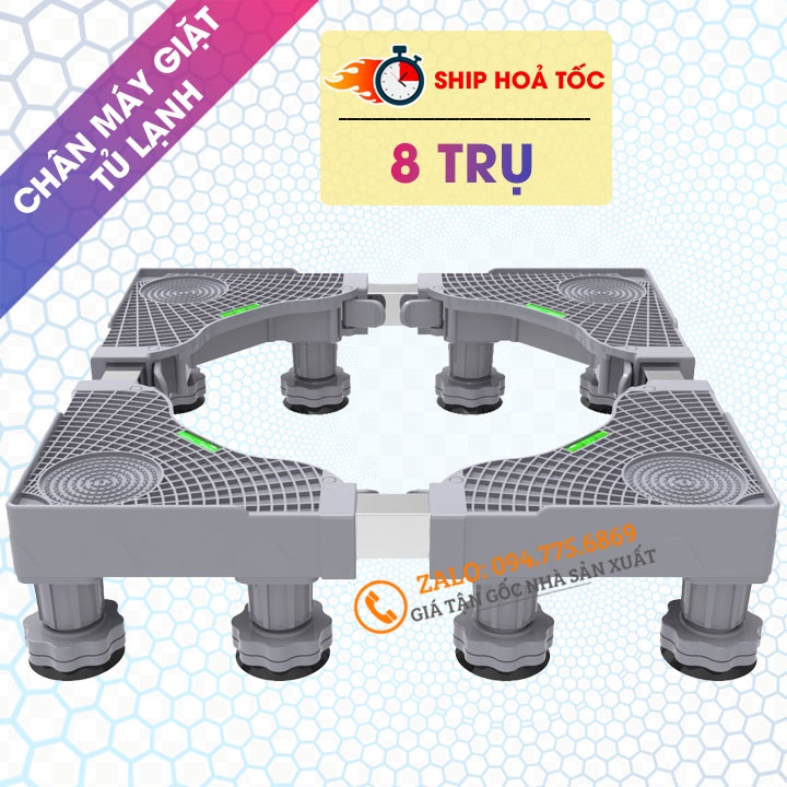 #MG8T / Chân Đế Máy Giặt - Tủ Lạnh ErgoTek 8 Trụ Đứng Vững Chắc - Chân ...