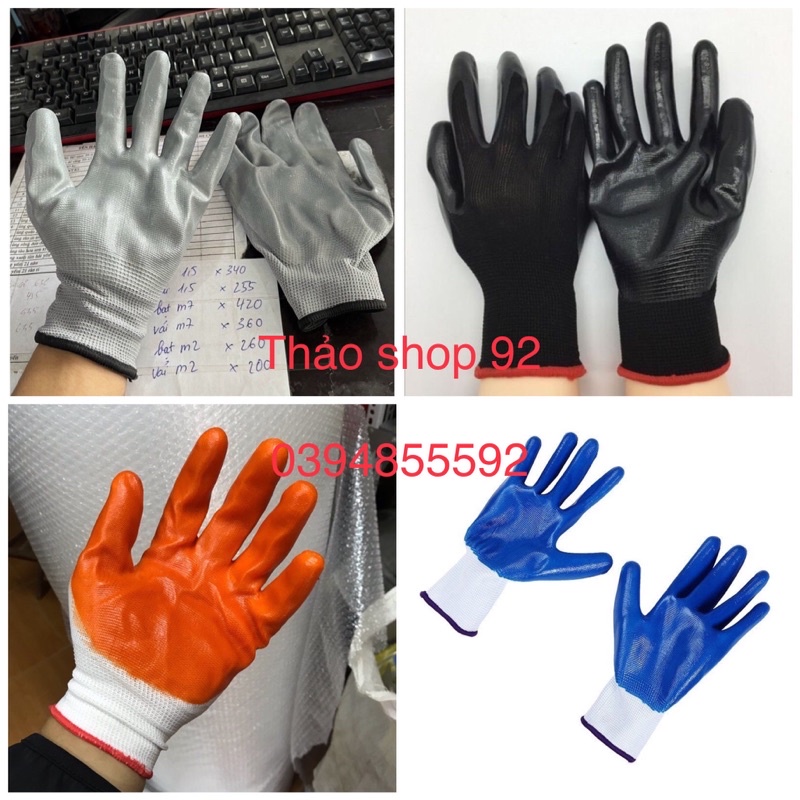 12 đôi găng/gang tay bảo hộ lao động | Shopee Việt Nam