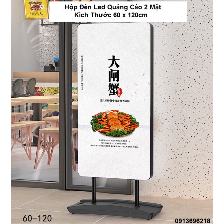 Biển Quảng Cáo Hộp Đèn Led 2 Mặt Di Động kt 60 x 120cm | Shopee Việt Nam