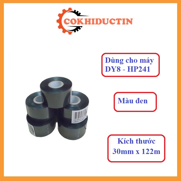 5 cuộn mực dạng ruy băng dùng cho máy in date lên tem nhãn và túi bóng ...