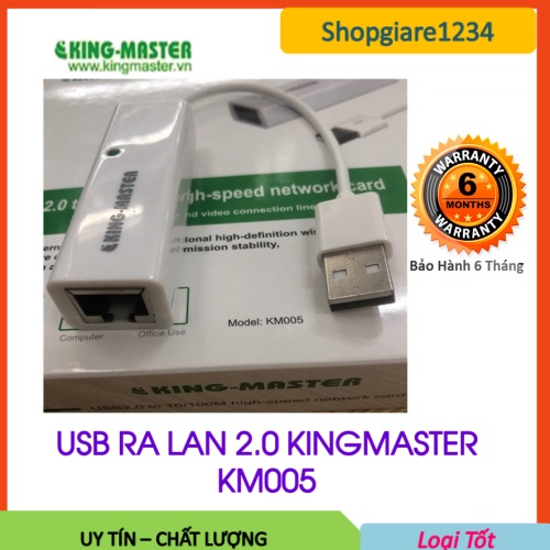 Cáp USB to Lan Kingmaster KM005 (2.0) - Full Box - Hàng chính hãng- Cáp ...