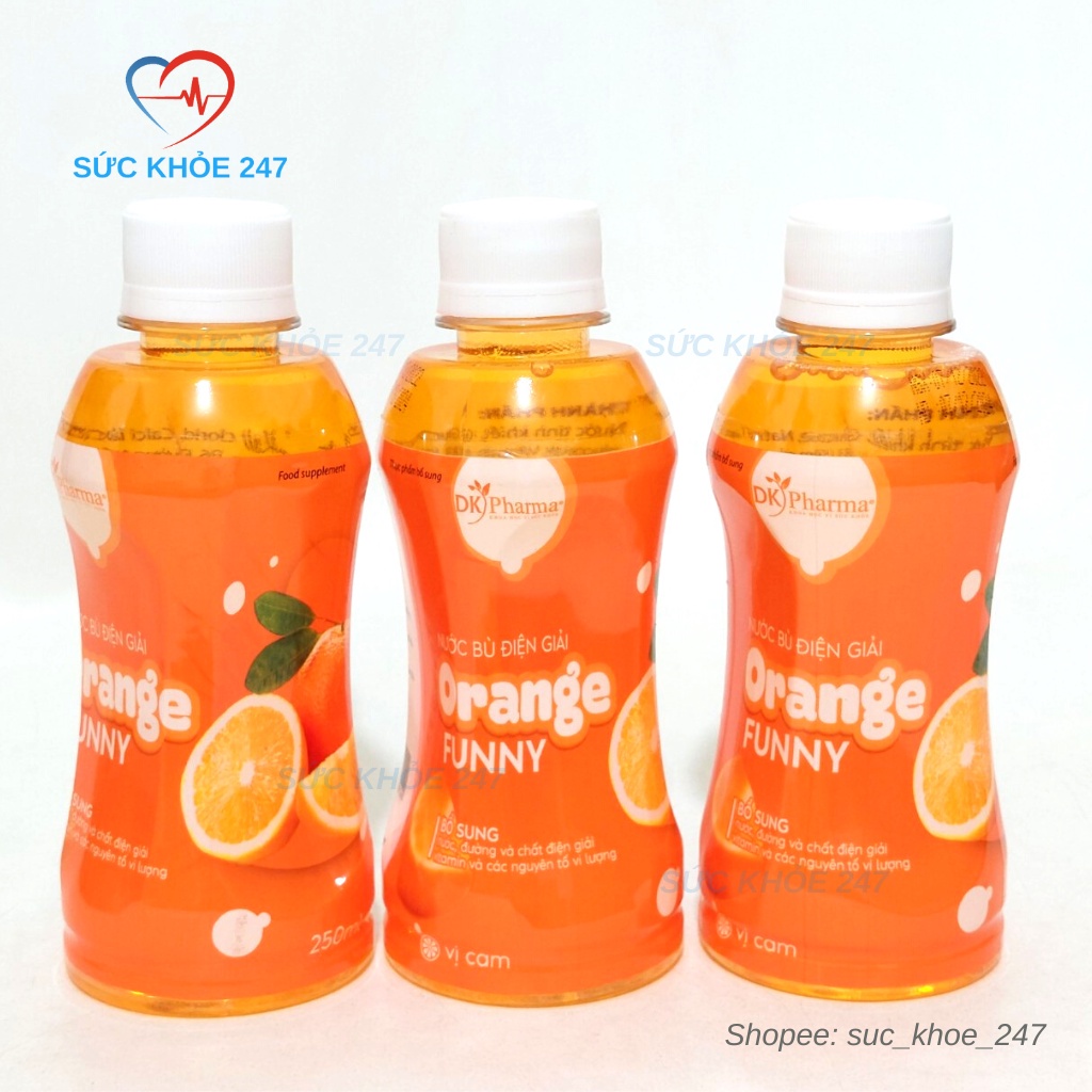 Bù Nước Oresol Orange/Lemon FUNNY Chai 250ML - Hương Cam & Chanh Vị ...