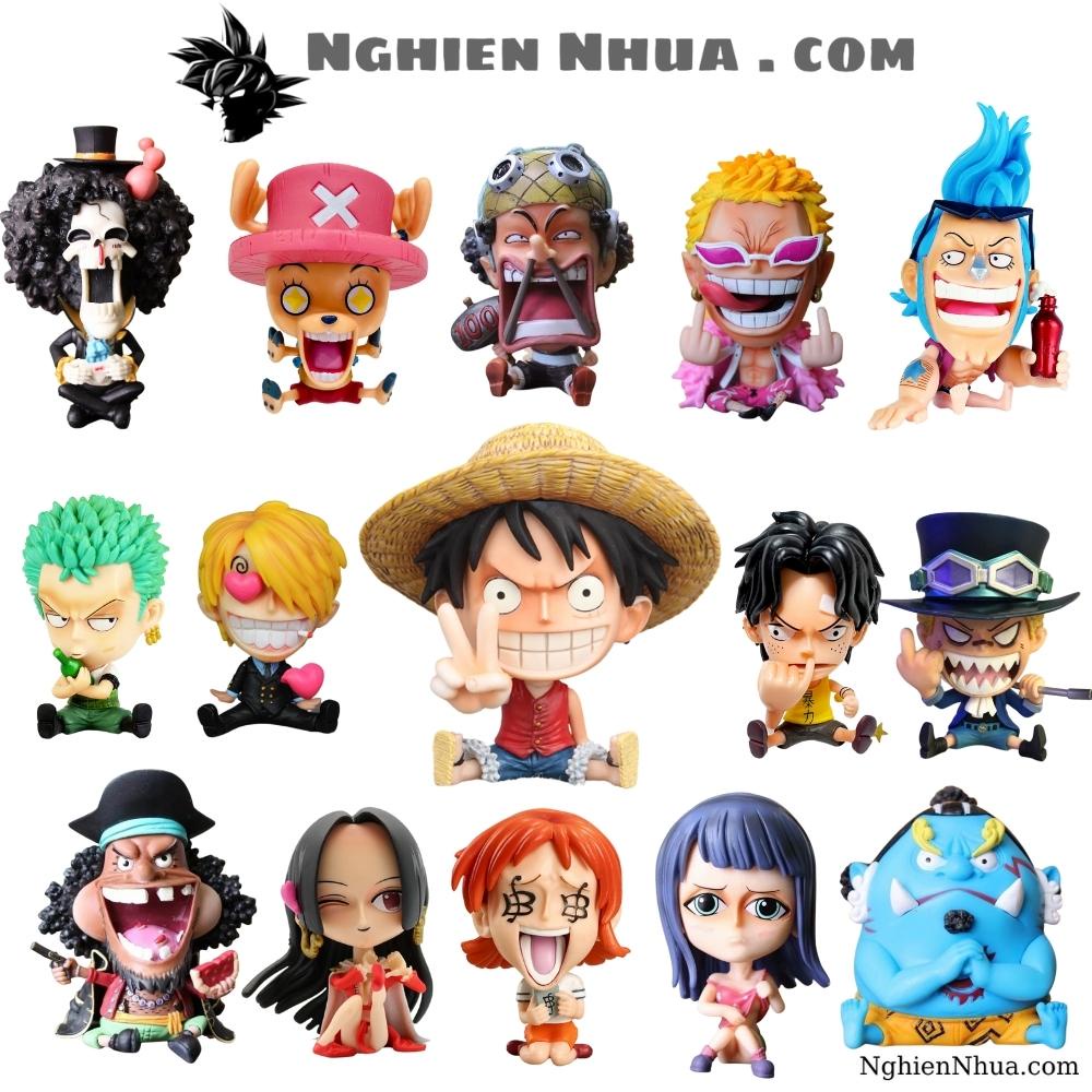 Mô hình One Piece chibi Luffy Zoro Sanji Ace Sabo Nami Robin Choper ...