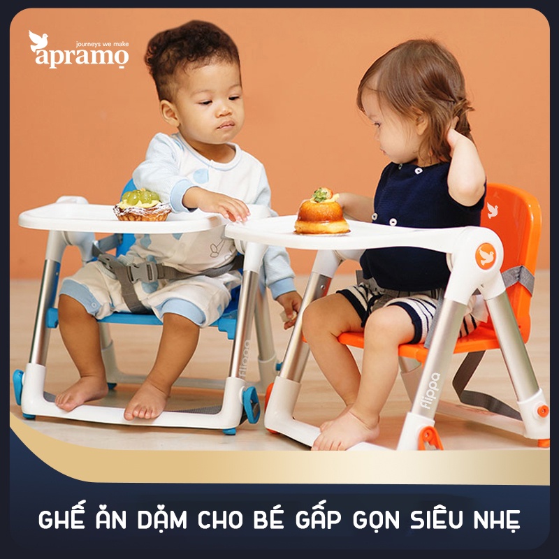 (BH chính hãng - mẫu mới) Ghế ăn dặm gấp gọn cao cấp APRAMO FLIPPA ...