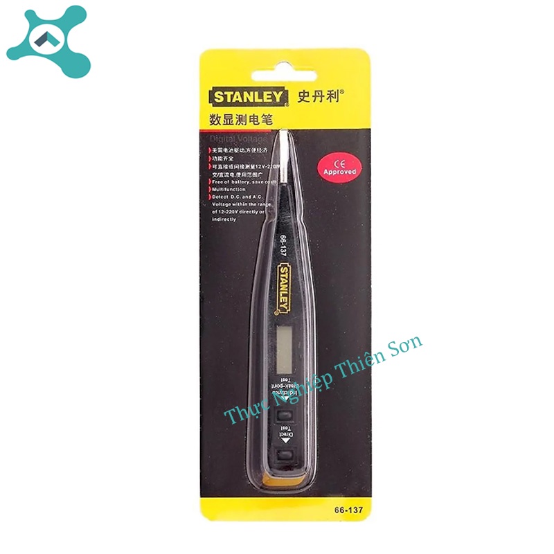 Bút thử điện điện tử Stanley 66-137-23 có nút thử (12v-220v) ,Tô vít ...