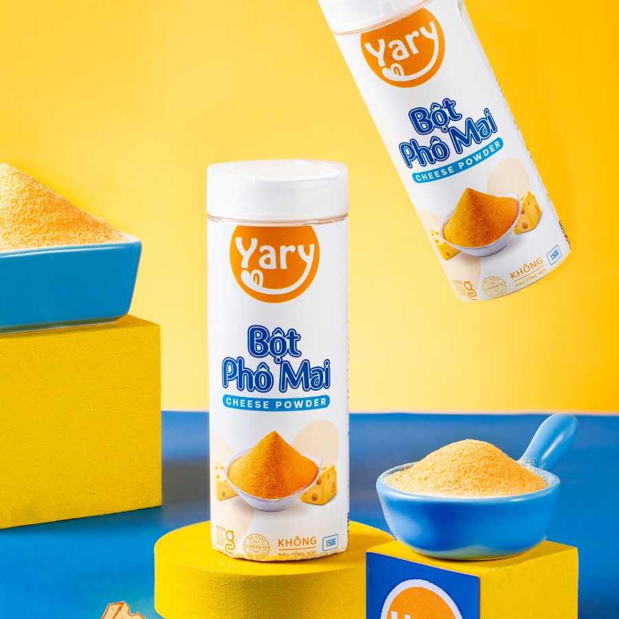 Lọ 150gr Bột Phô Mai YARY, Phô Mai Bột Lắc Khoai Tây, Gà Rán, Làm Thạch, Sữa chua, Làm sốt Phô ...