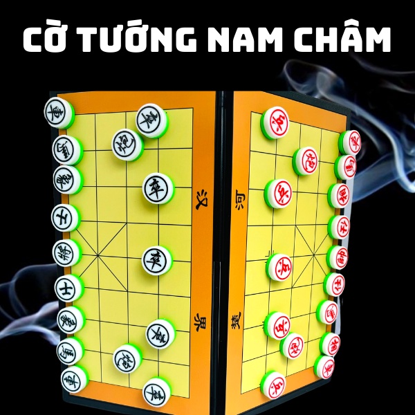 Bộ cờ vua cờ tướng cờ vây cá ngựa cờ đam bằng 100% gỗ tự nhiên không độc hại 7 trong 1-28cm*28cm ...