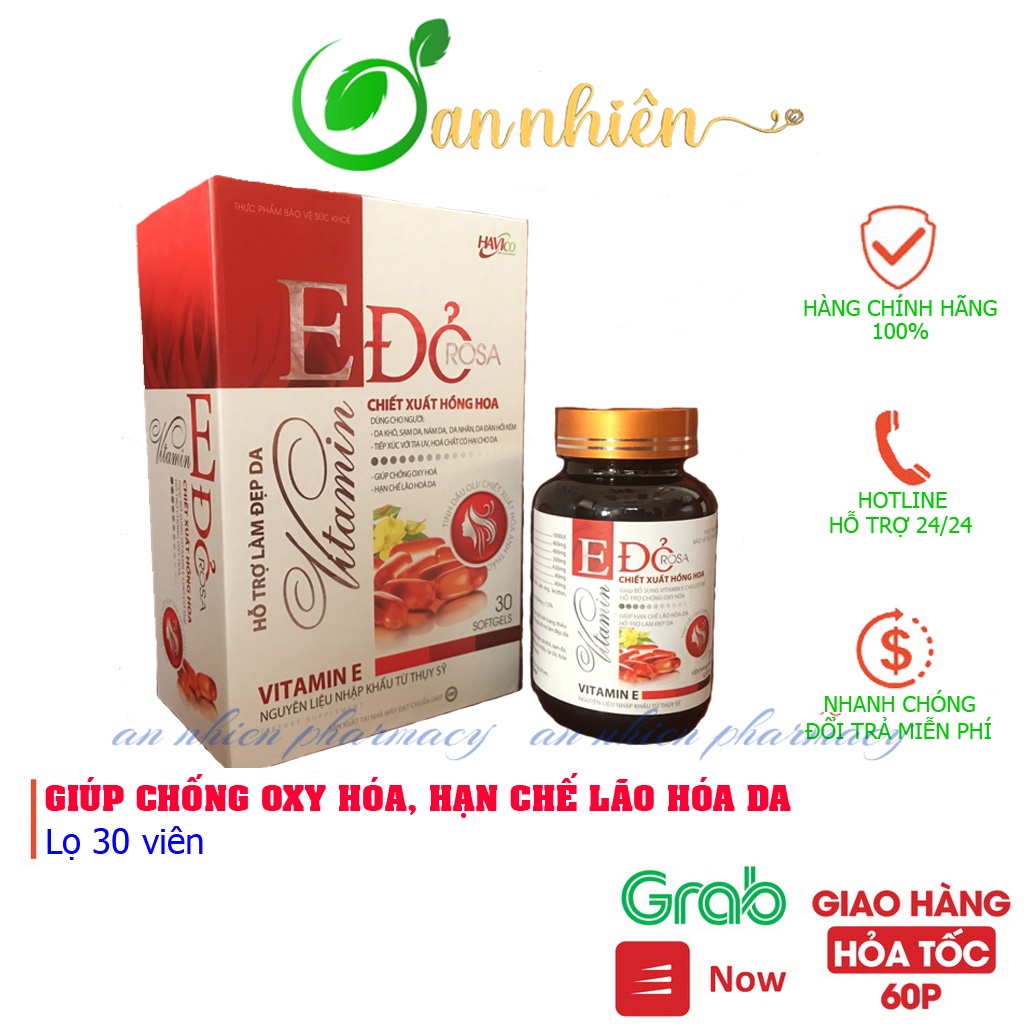 Vitamin E Đỏ Rosa - Giúp chống oxy hóa - Hạn chế lão hóa da | Shopee ...