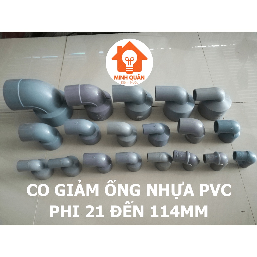 CO GIẢM 90/34, 90/42, 90/49, 90/60mm RM HOẶC ST, CO GIẢM ỐNG NHỰA PVC, PHỤ KIỆN ỐNG NƯỚC NỐI CO ...
