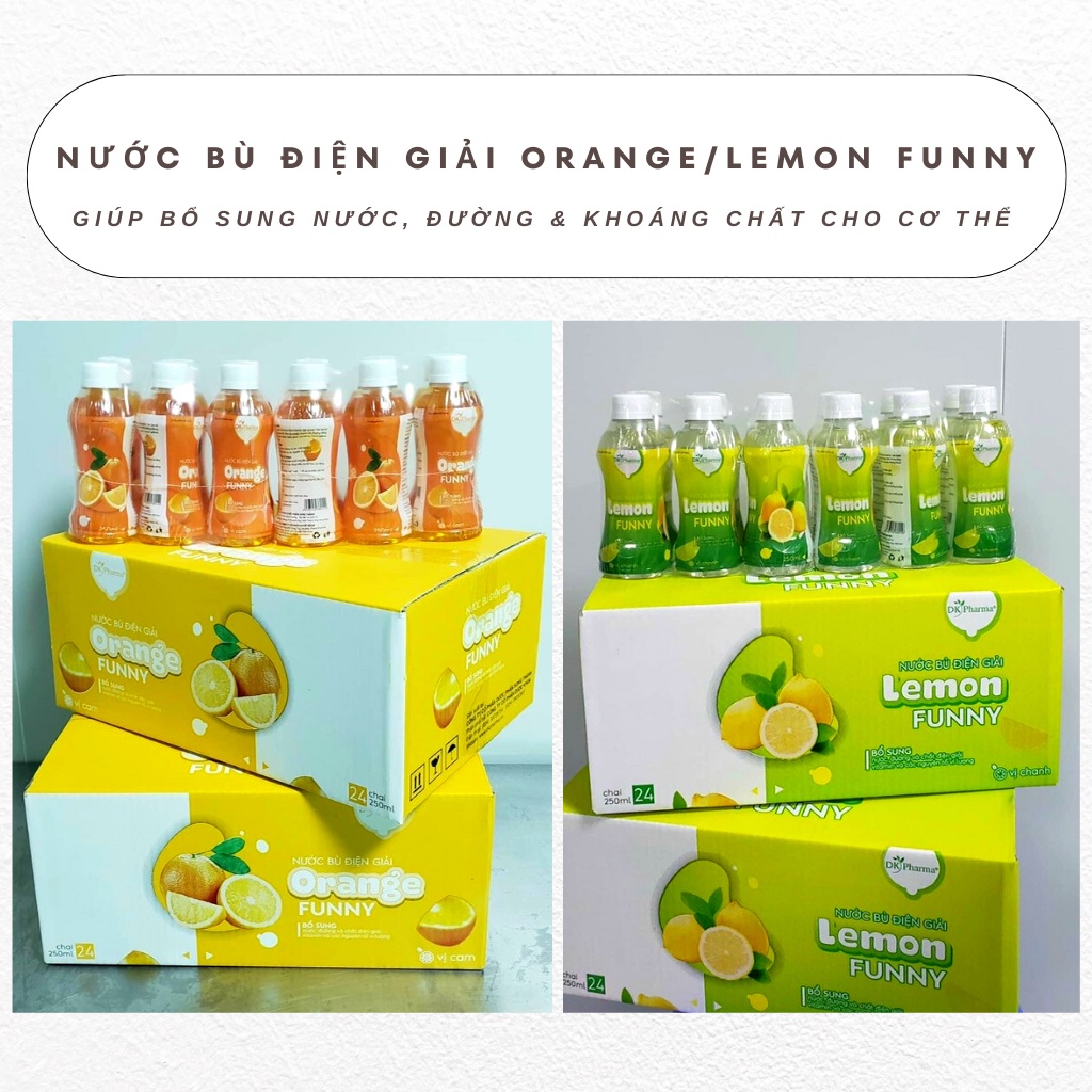 Bù Nước Oresol Orange/Lemon FUNNY Chai 250ML - Hương Cam & Chanh Vị ...