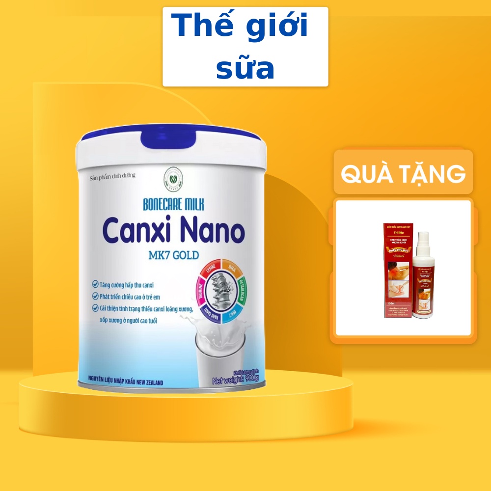 Sữa tăng chiều cao Canxi Nano MK7 900g, Sữa tăng chiều cao cho bé - giúp hấp thu canxi từ 1 đến ...
