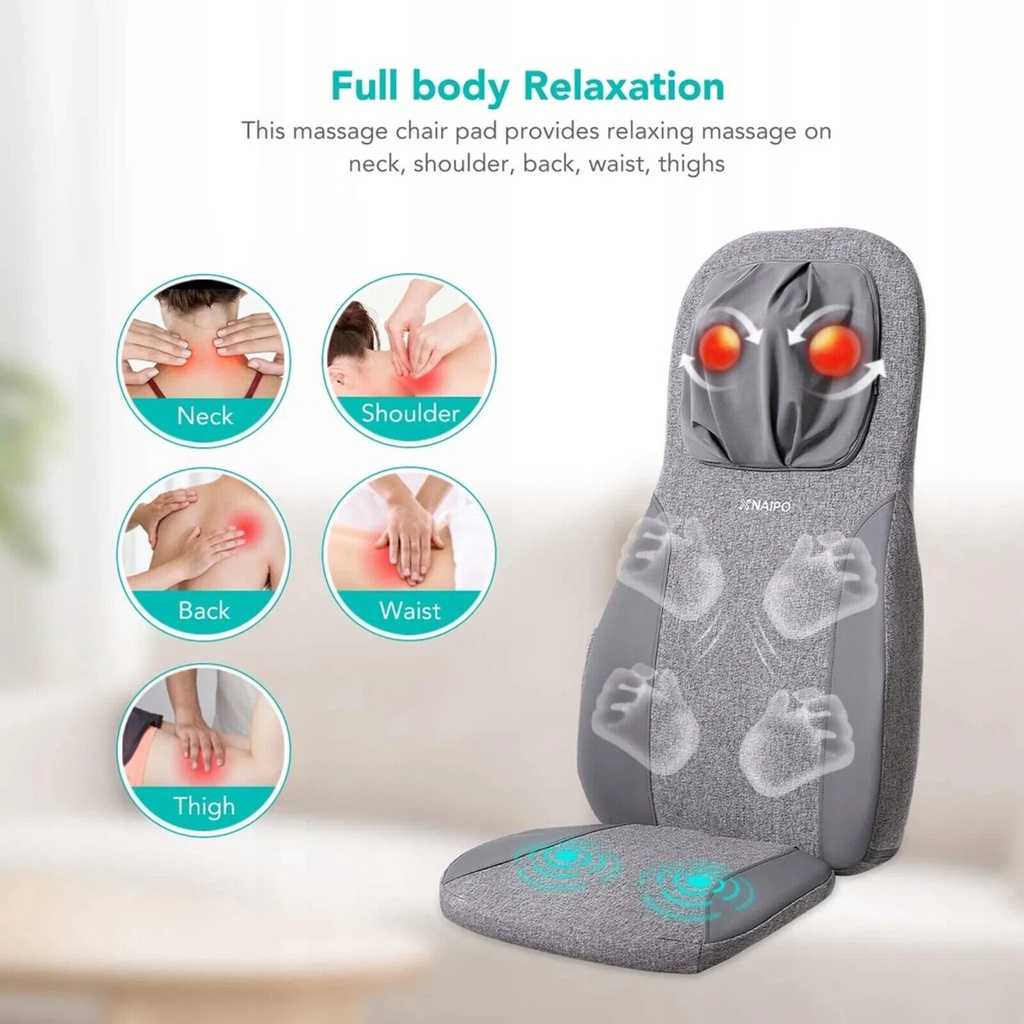 ĐỆM GHẾ MÁT XA (MASSAGE) EO VÀ HÔNG XIAOMI MOMODA SX352/Naipo MGM-12025 ...