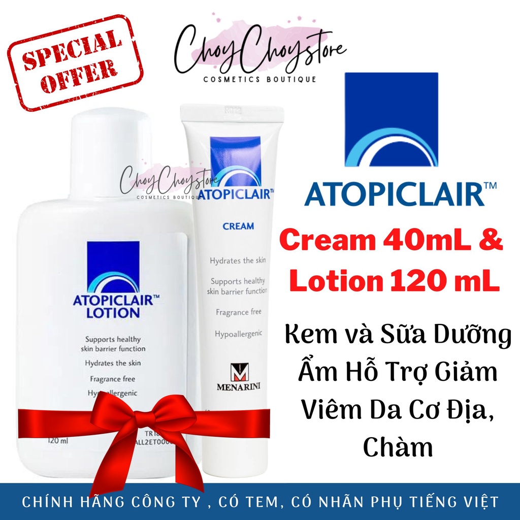 [TEM CTY] ATOPICLAIR cream 40ml - ATOPICLAIR lotion 120ml - Kem / Sữa ...