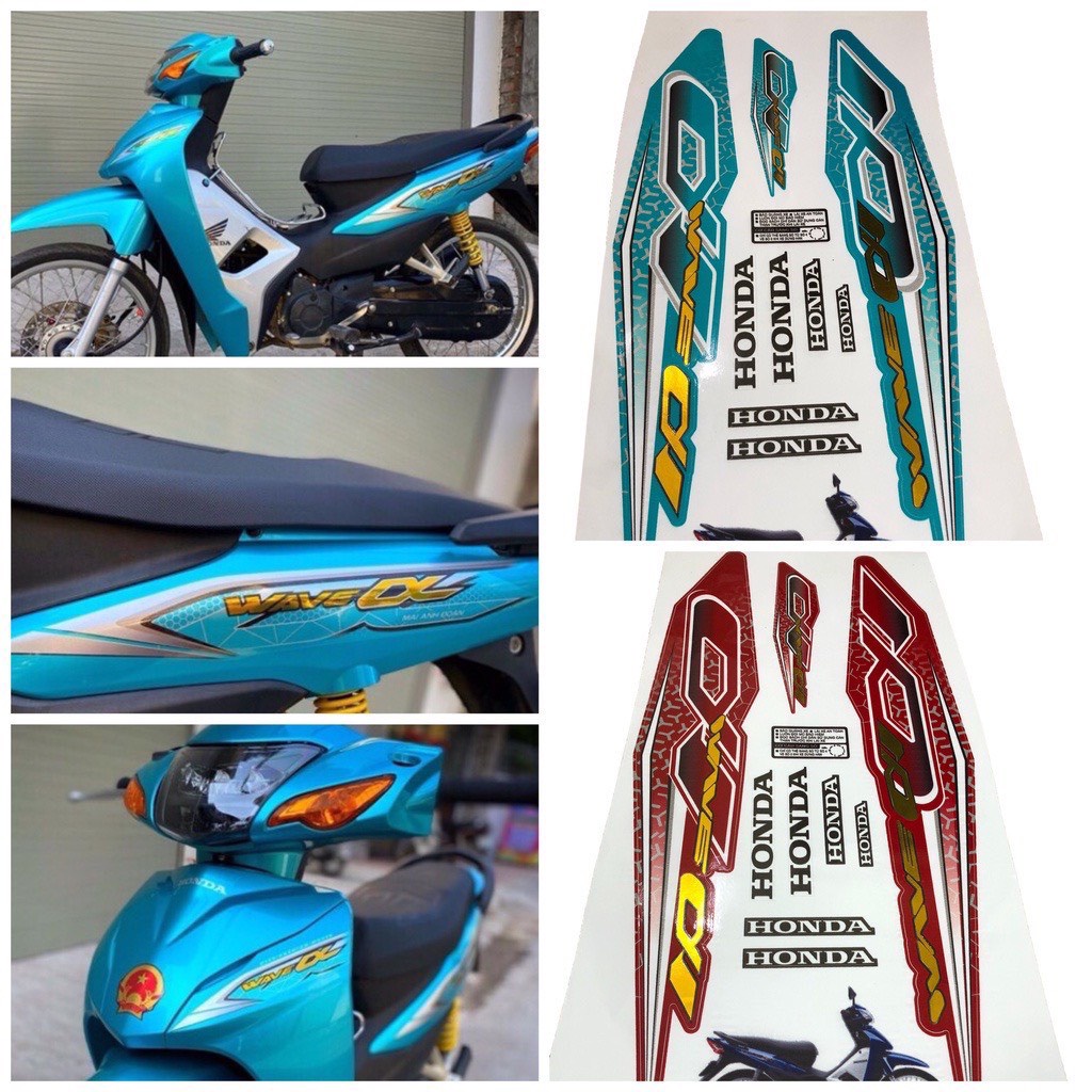 Tem wave , tem zin Wave Alpha GHÉP CROM Dán cho Wave 50cc-100cc-110cc ...