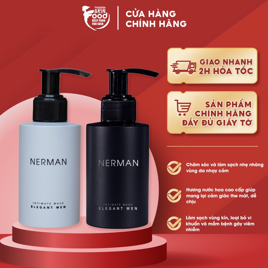Dung Dịch Vệ Sinh Nam Nerman Perfume Intimate Wash Elegant Men 100ml ...
