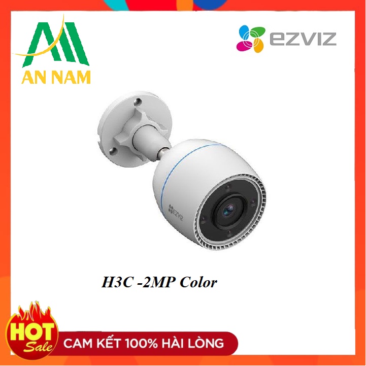 CAMERA H3C COLOR EZVIZ WIFI 2MP NGOÀI TRỜI ống kính 2.8mm cho góc nhìn ...