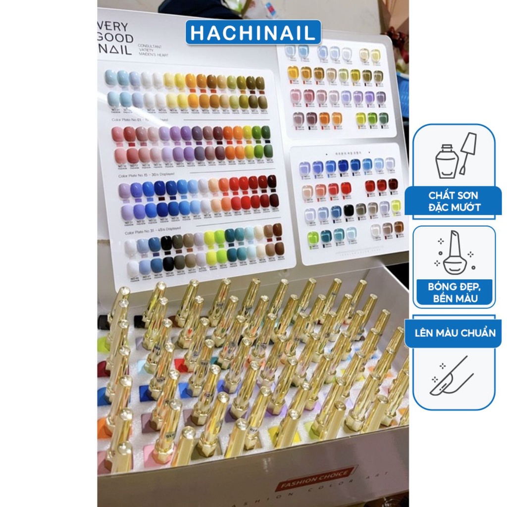 Set sơn gel Very Good Nail sơn gel 60 màu nắp vàng gold tone Hàn Quốc ...