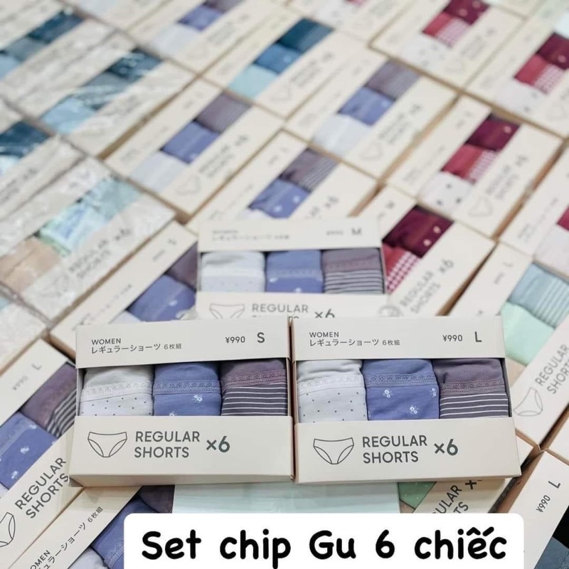 Quần chip gu 6 chiếc Nhật Bản (set 6 chiếc) mẫu cạp cao | Shopee Việt Nam
