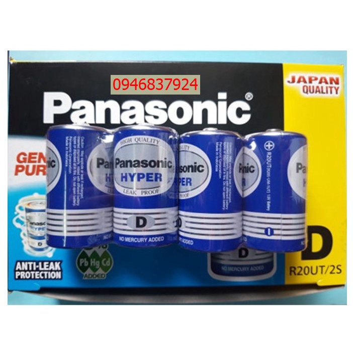 Hộp 24 viên pin đại D Panasonic hyper màu xanh R20UT/2S chính hãng ...
