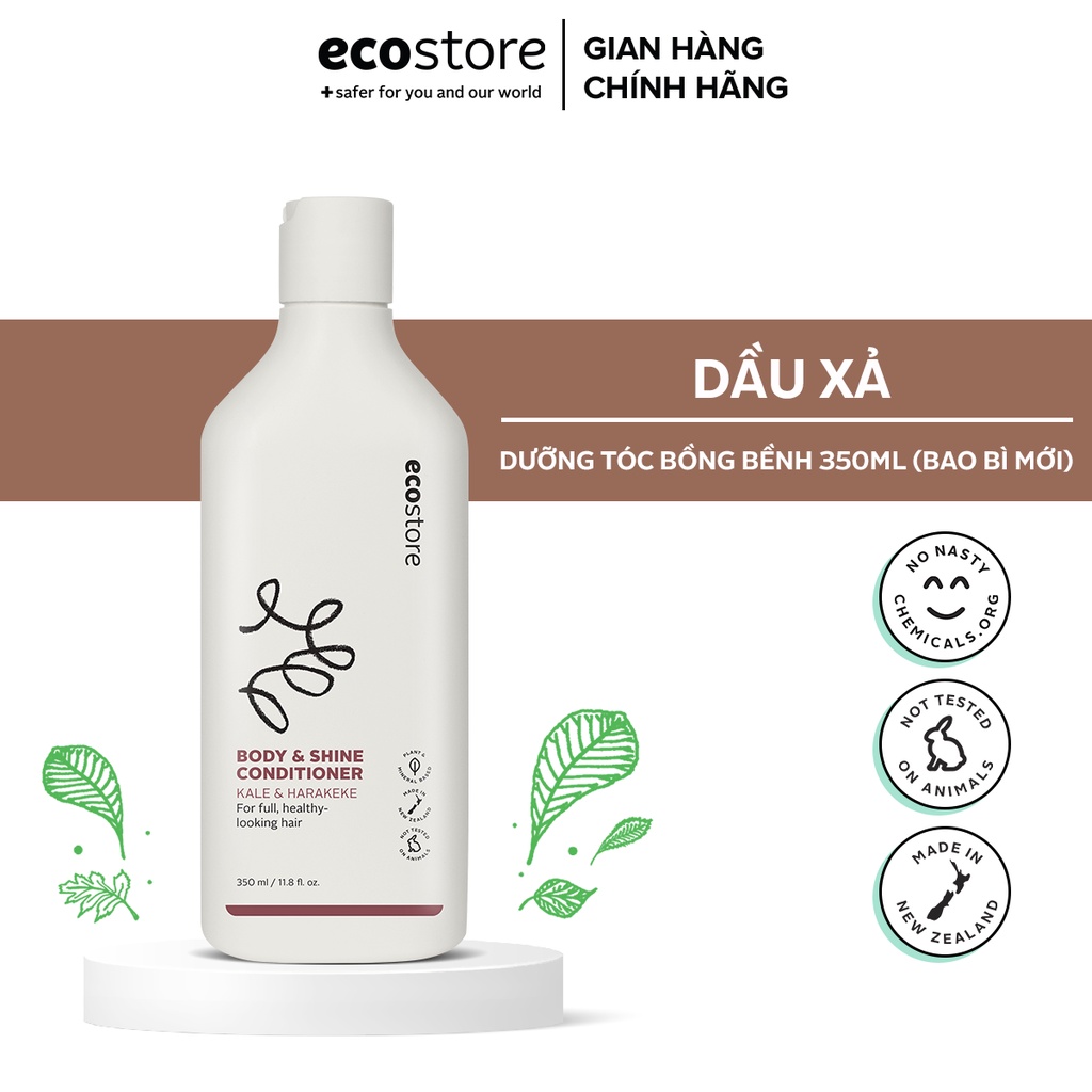 Dầu xả / Dầu gội gốc thực vật ECOSTORE 350ml dưỡng tóc óng ả - Mẫu mới | Shopee Việt Nam