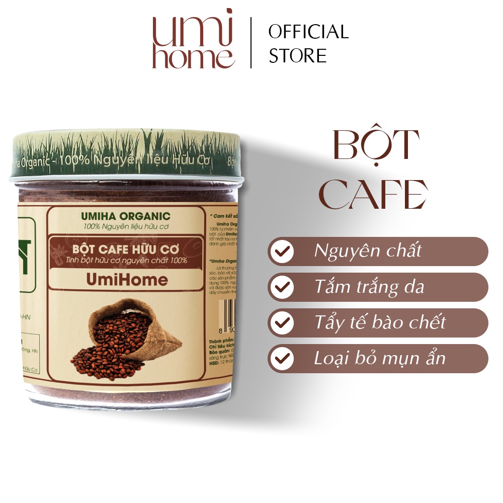 Bột Cafe trắng da hữu cơ UMIHOME nguyên chất 135G | Shopee Việt Nam