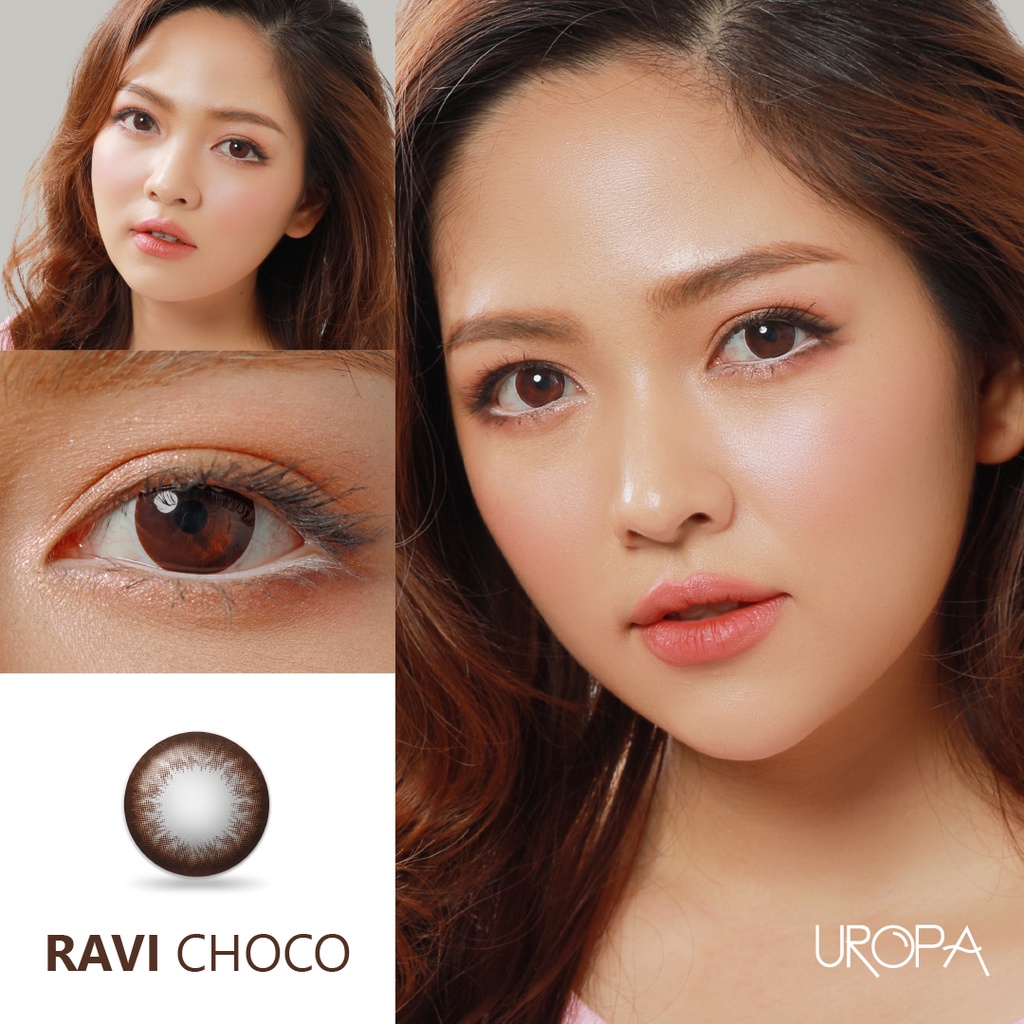 Kính áp tròng UROPA: Đeo được 24h/ngày, Ravi Choco (Màu nâu, 0.00 ~ 6. ...