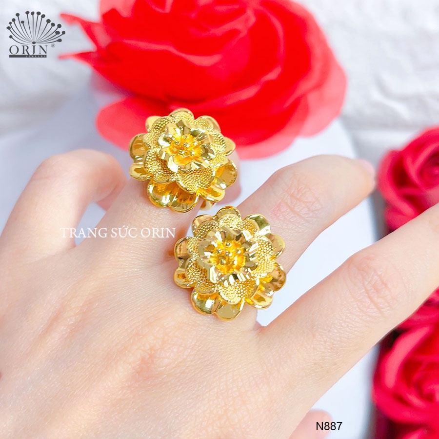 Nhẫn nữ màu 24 bông hoa thiết kế cao cấp Orin N887 | Shopee Việt Nam