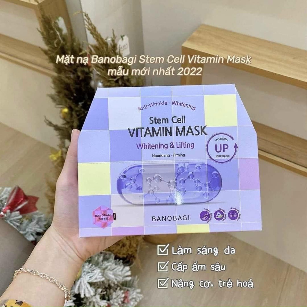 [BANOBAGI] Mặt Nạ Stem Cell Vitamin Mask Caro - Full hộp | Shopee Việt Nam