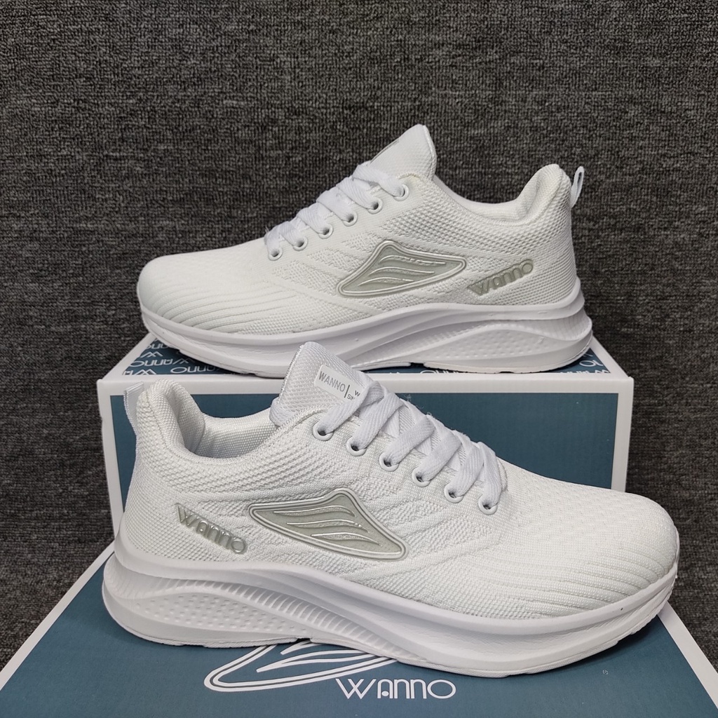 Giày thể thao trắng cho nam và nữ size từ 35 đến 44 phom ôm chân đặt hàng TĂNG 1 SIZE wanno ...