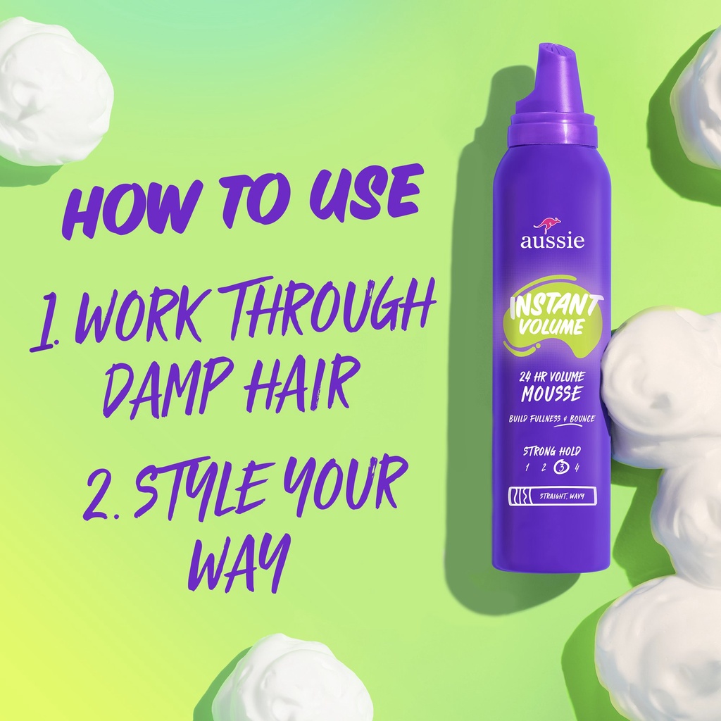 Mousse làm phồng và tạo kiểu tóc bồng bềnh Aussie mousse Volume 170g ...