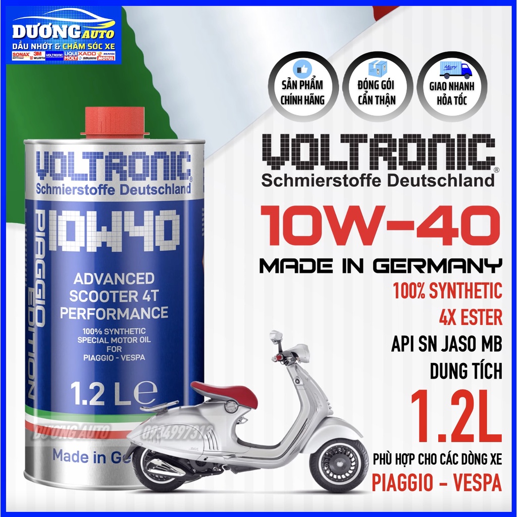 Nhớt Voltronic Phiên Bản Vespa, Voltronic Advanced Scooter 4T ...